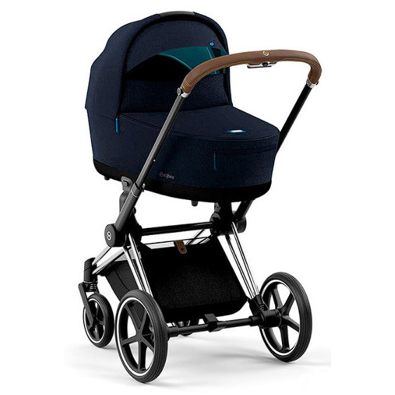 Детская коляска 1 в 1 Cybex Priam IV Midnight Blue Plus / Chrome Brown